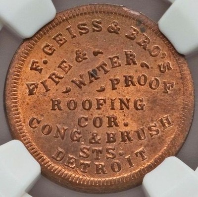 Detroit MI225AEa-5a1 R-9 NGC MS-65 RB - F. Geiss & Bro's Fire & Water ...
