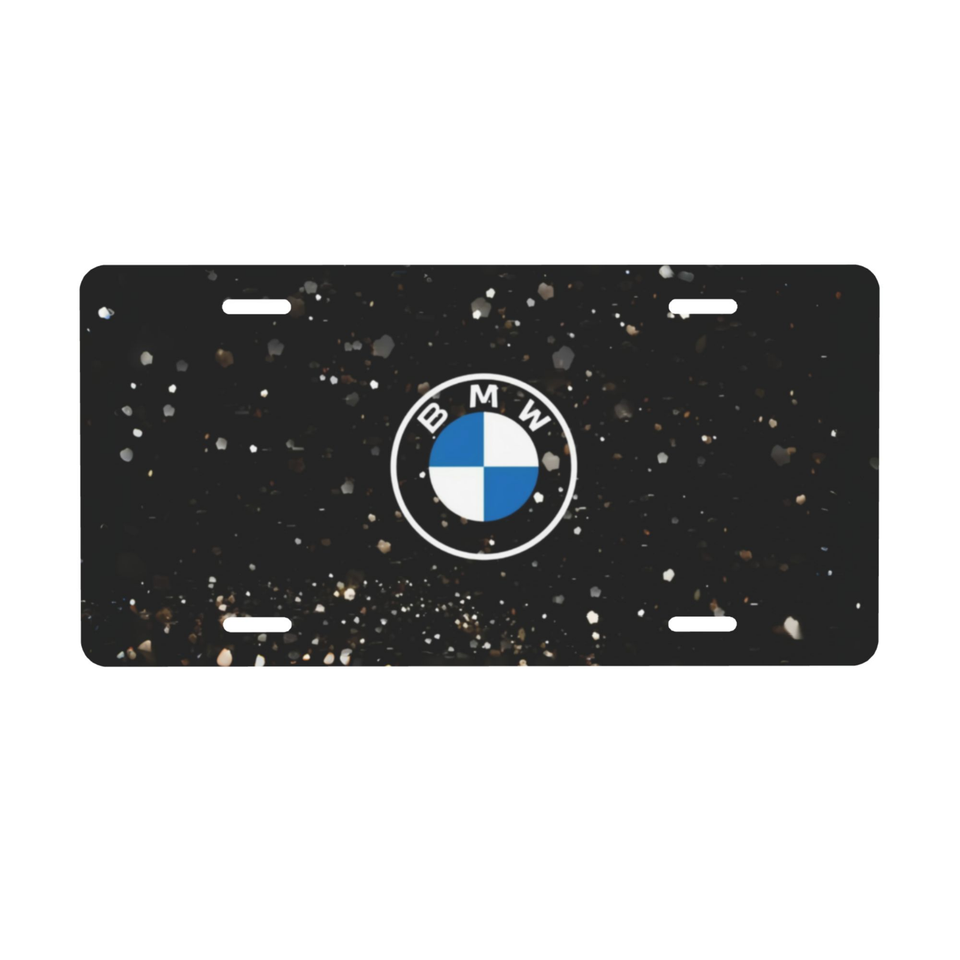 Glossy Black BMW License Plate Emblem Aluminum 6 x 12 Inch Made in USA ...