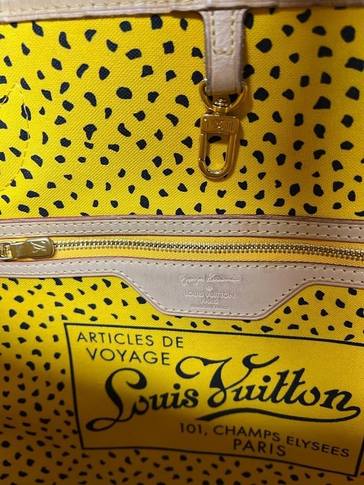 Louis Vuitton x Yayoi Kusama Yellow Monogram Dots Infinity Neverfull MM ...