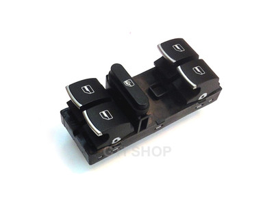VW CHROME MASTER WINDOW PANEL SWITCH Fit GOLF JETTA MK5 MK6 PASSAT CC ...