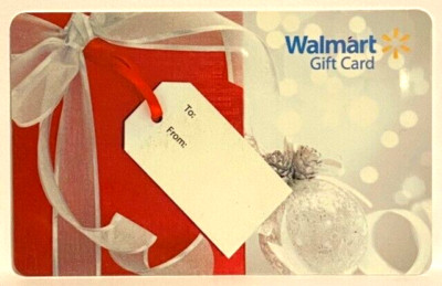 WalMart Red Christmas Present Write-On Area To: From: 2013 Gift Card FD ...