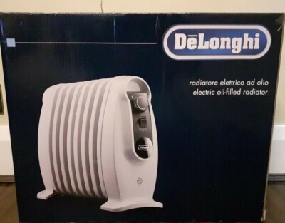De'Longhi Oil Filled 800W Electric Portable Radiator Heater White ...