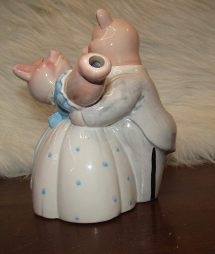 Applause Dancing Pigs Teapot Vintage Porcelain Ball Room CUTE Whimsical ...