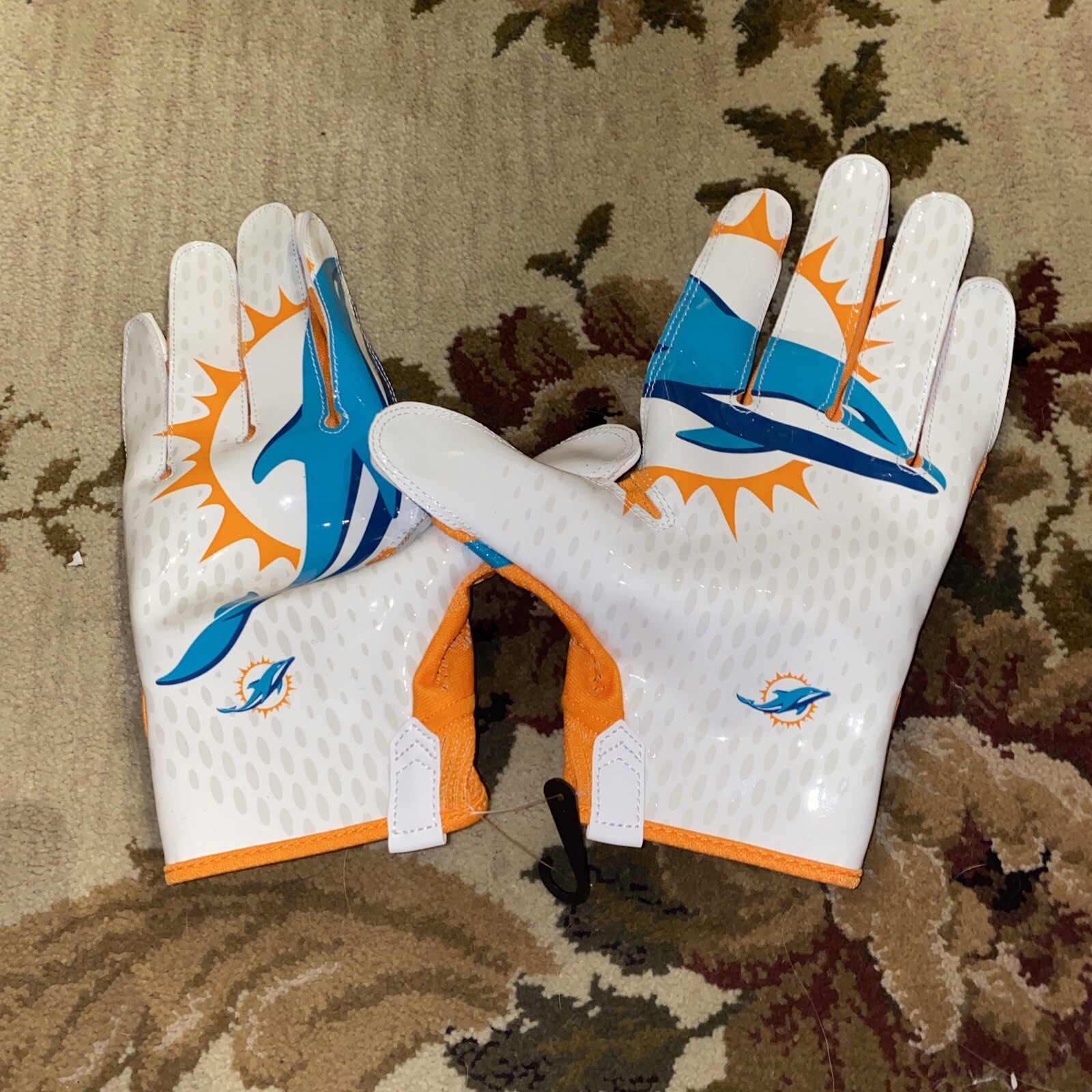 NIKE VAPOR KNIT NFL MIAMI DOLPHINS RECEIVERS FOOTBALL GLOVES Sz 4XL | eBay