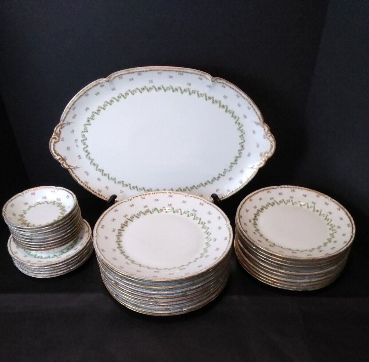 Antique 37 Pc. Set Field Haviland Porcelain China Limoges GOA France ...