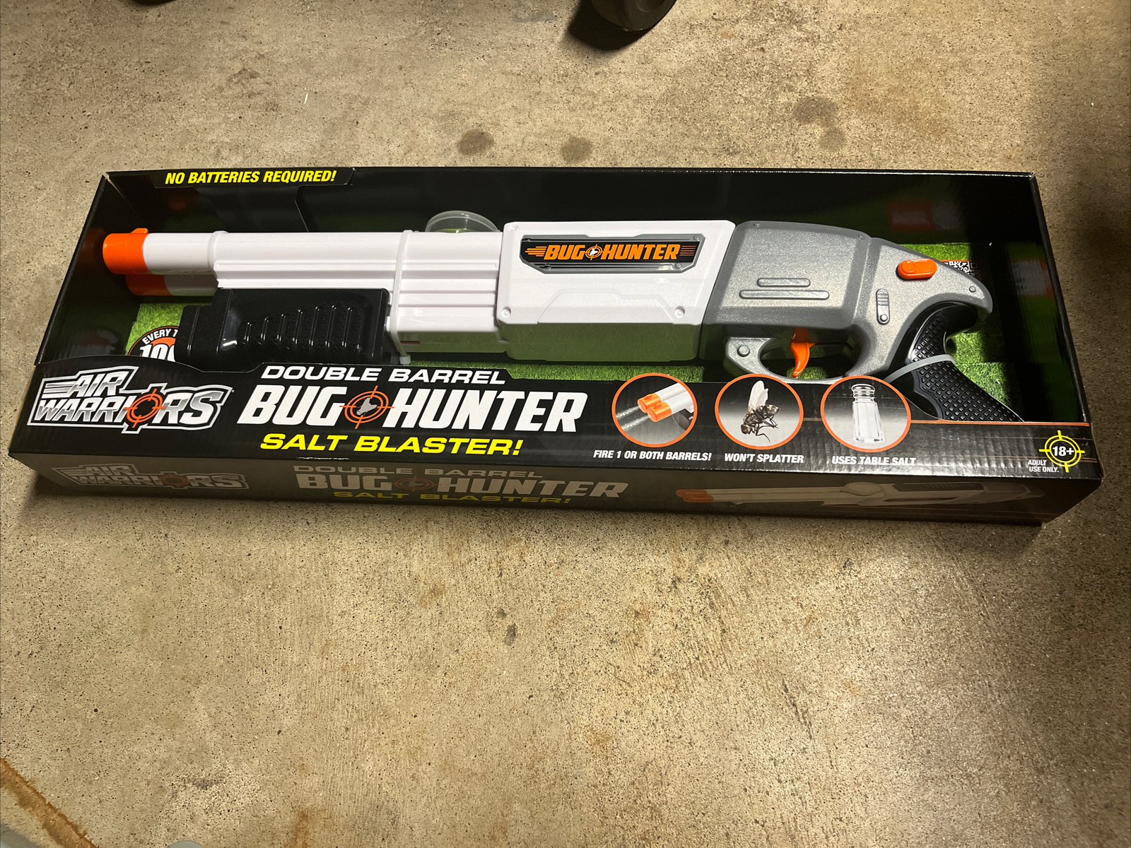 BUG HUNTER SALT BLASTER Air Warriors, DOUBLE BARREL SALT GUN FOR FLIES ...