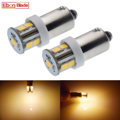 2Pcs 6V DC LED BAX9S H6W 150° 2835 Warm White 4300k Car Side Wedge ...