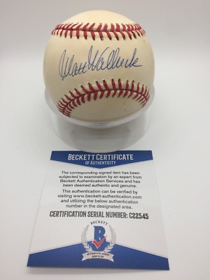 Matt Walbeck Signed AUTOGRAPH OMLB Official NL White Baseball BAS ...