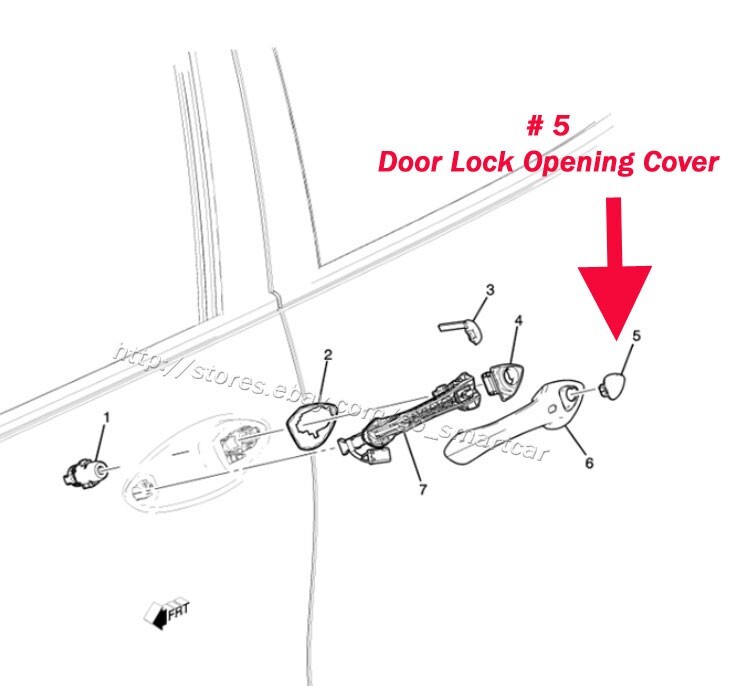 Left Driver Door Lock Opening Cover Cap (UNPAINTED) for 2024 2025 ...