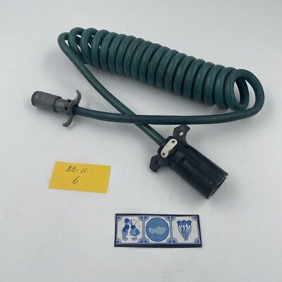 Blue OX 7 Wire to 6 Wire Trailer Plug Cord Adapter, Coiled Cable Female ...