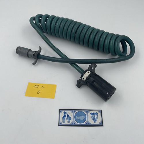 Blue OX 7 Wire to 6 Wire Trailer Plug Cord Adapter, Coiled Cable Female ...
