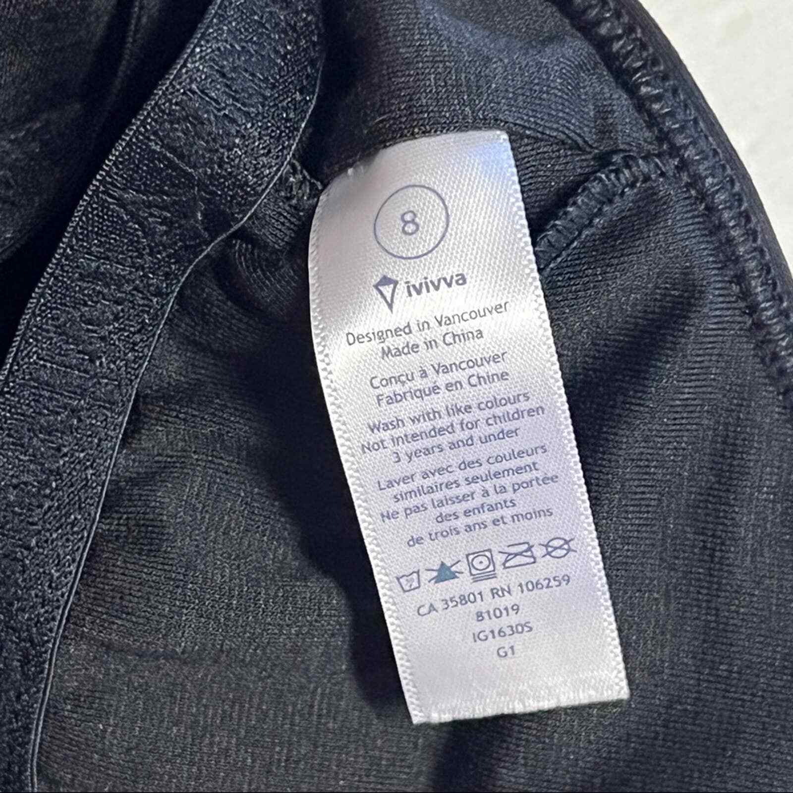 Ivviva Girls pulse on point black leotard size 8 - Gem