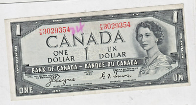 1954 CANADA DOLLAR NOTE WITH DEVIL'S FACE | eBay