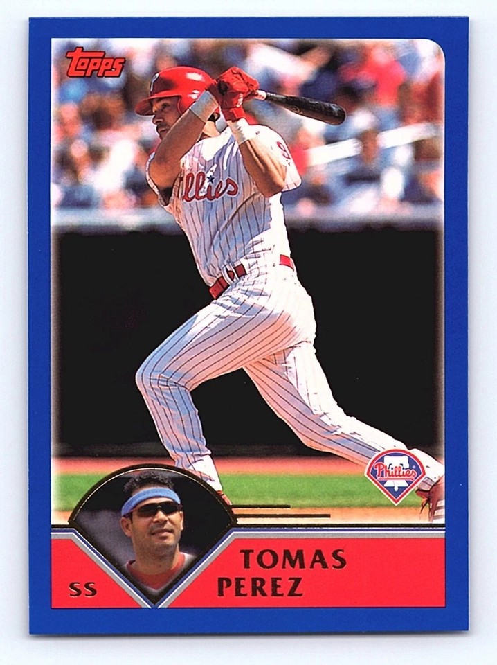 PHILADELPHIA PHILLIES TOMAS PEREZ RARE 2001 GAME USED WORN AUTO JERSEY ...