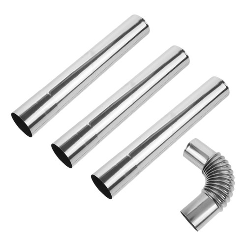 4pcs Wood Stove Pipe Kit: Pellet Stove Pipe Stainless Steel Chimney ...