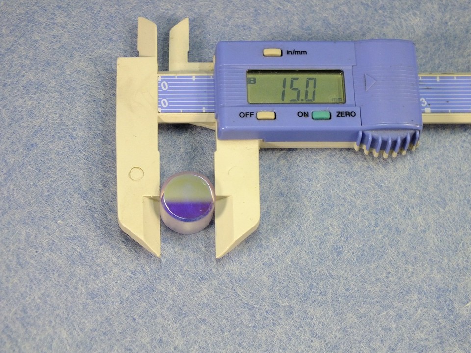 15mm Dia. HR 532nm Dielectric Mirror, 0-45 AOI, 99.8%R (Nd:YAG laser ...