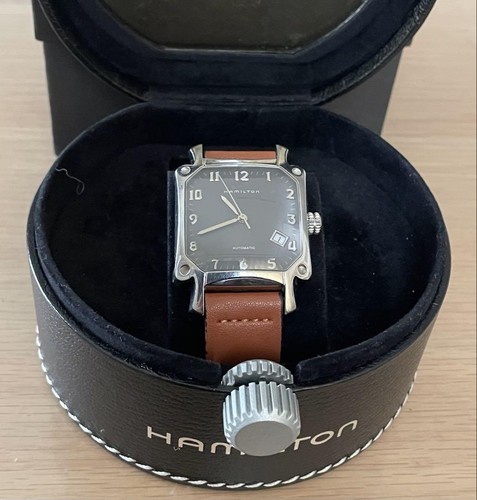 HAMILTON Lloyd Auto automatic watch leather gray men's analog | eBay UK