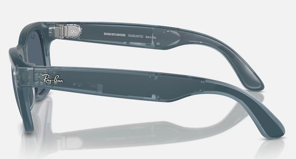 RAY-BAN Meta Wayfarer RW4008 Smart Sunglasses Jeans Blue/ Blue Plrz ...