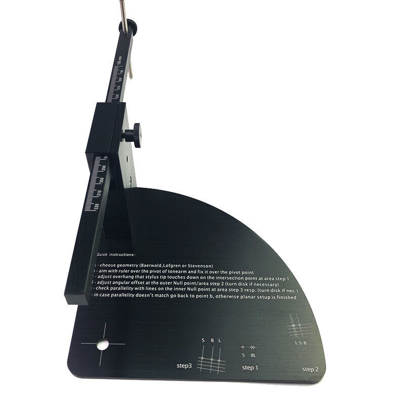 Vinyl LP Turntable Alignment Protractor For Phono Record Cartridge ...
