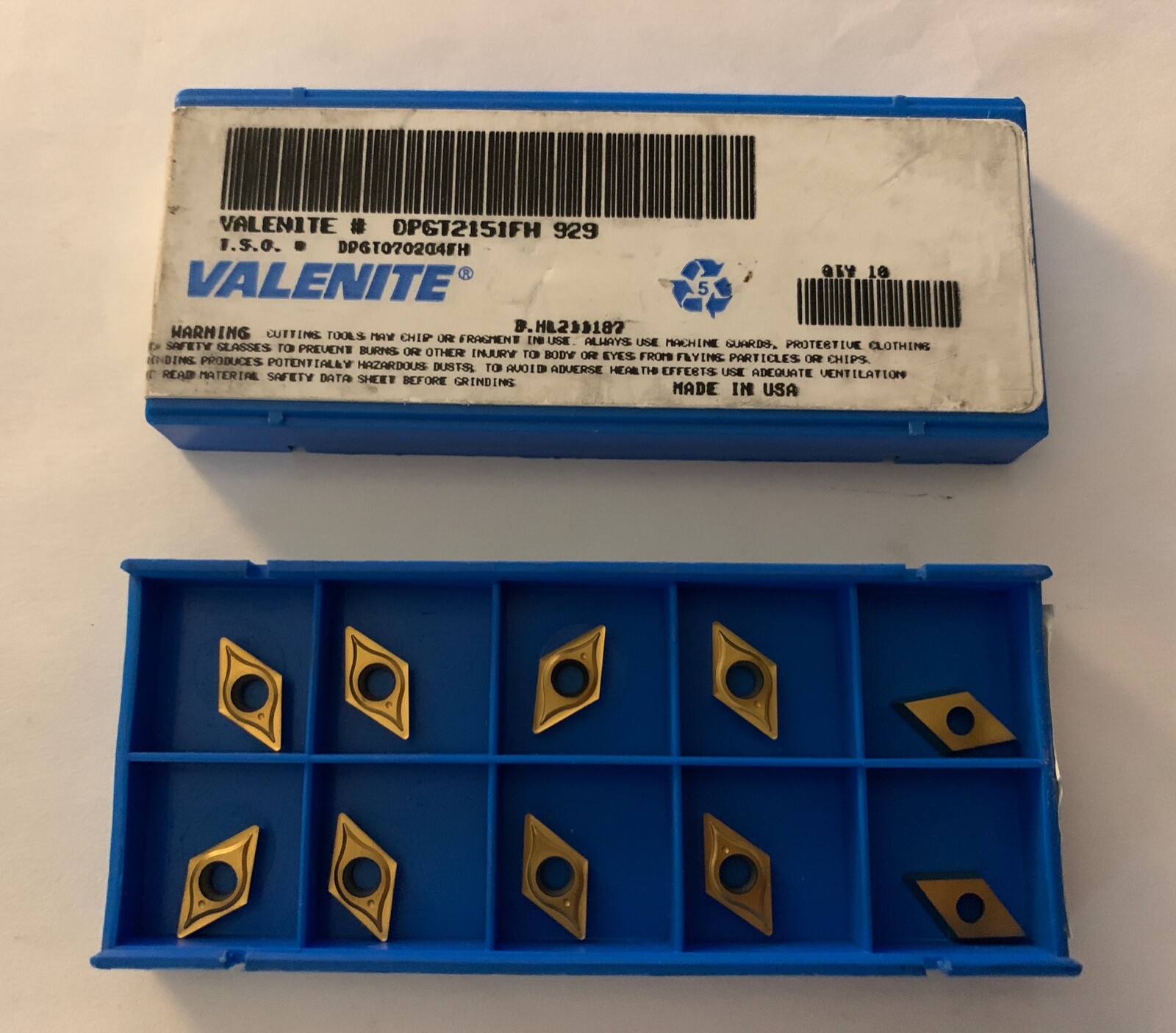 VALENITE Carbide Insert - DPGT2151FH 929 - Qty. 10 - NEW | eBay