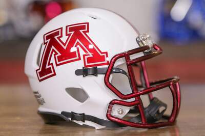 Minnesota Golden Gophers Riddell Speed Mini Helmet - White w/ Chrome ...