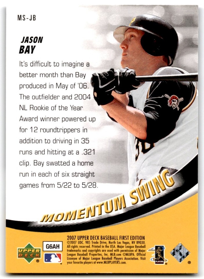2007 Upper Deck First Edition Jason Bay Baseball Cards #MS-JB | eBay