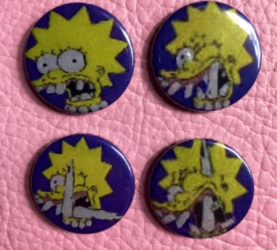 Lisa Simpson Badge Set Button Pin Funny Gift | eBay