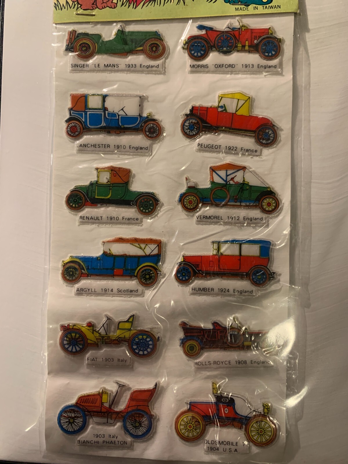 Vintage 1980s Puffy Stickers Sheet NOS NEW Happy Sticker Early 1900s ...