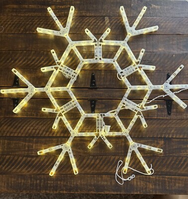 36” LED Folding Snowflake Warm White Light Sold By Pottery Barn | eBay