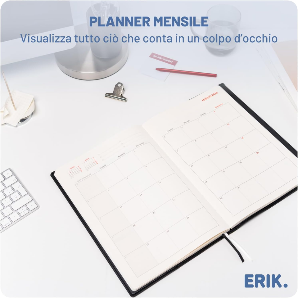 Agenda Settimanale 2026 A4 Verticale in Italiano - Diario 2026, Planner ...