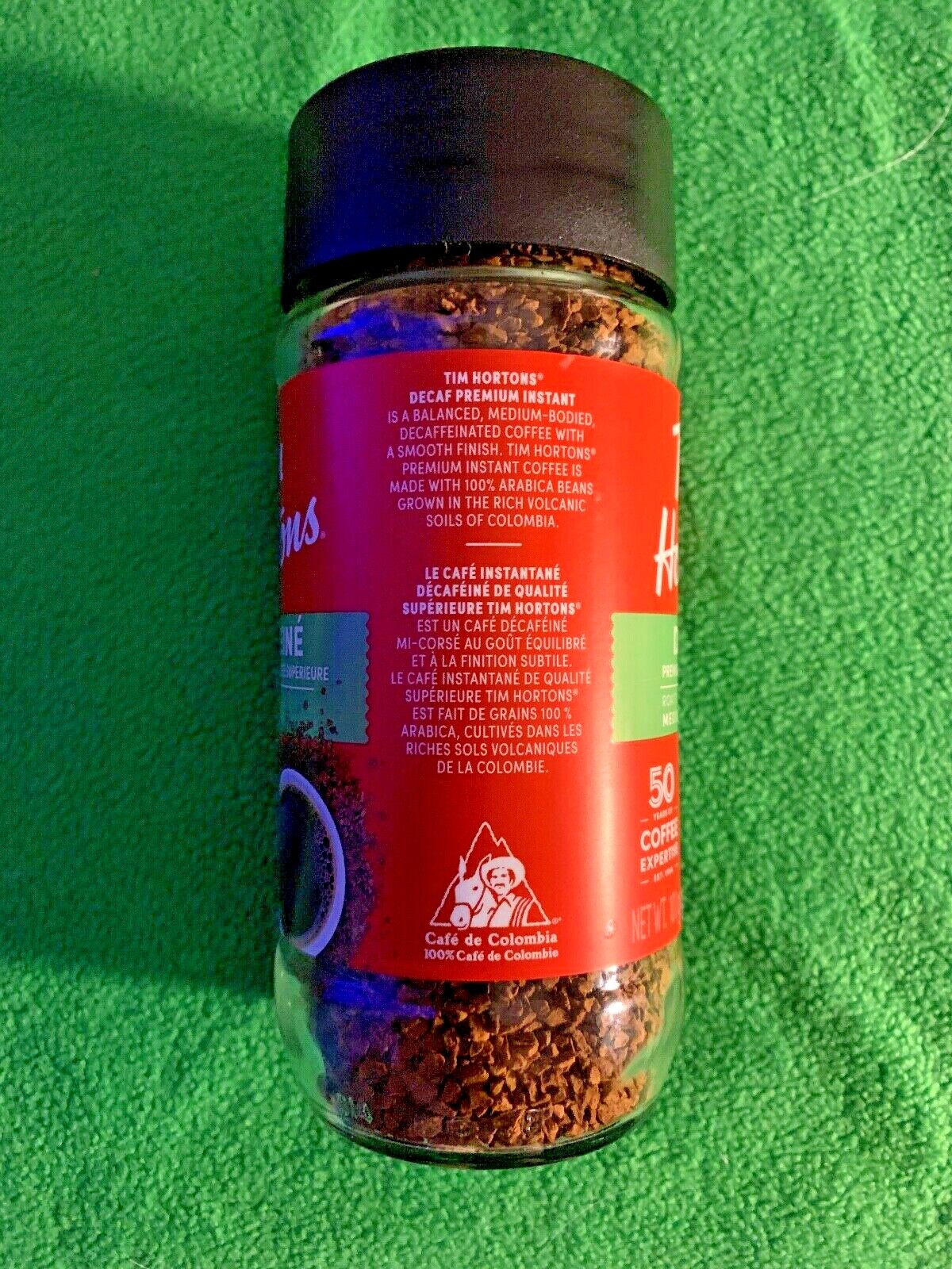 Tim Hortons Instant Coffee Canada DECAFFEINATED BLEND - SEALED JAR 100 ...