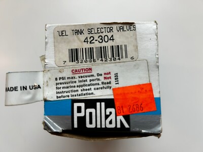 NOS Pollak 42-304 New 3 Port Fuel Tank Selector Valve Kit | eBay