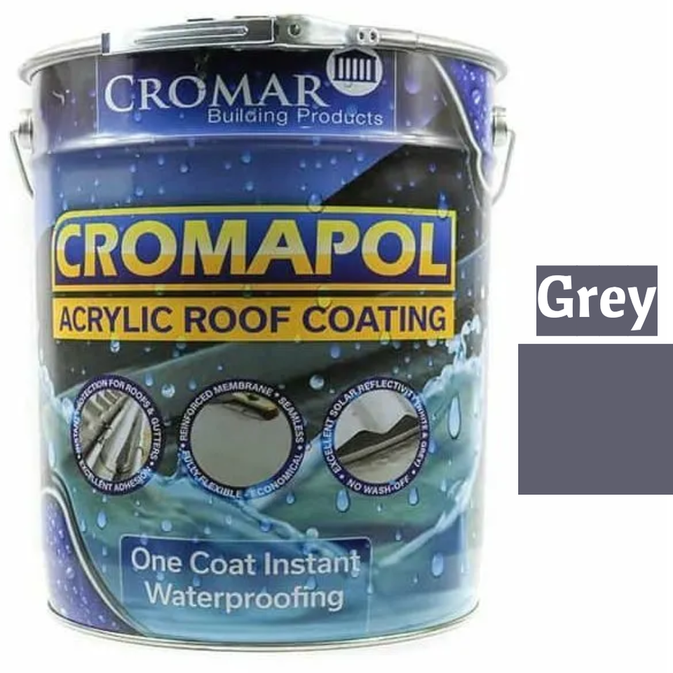 Cromapol Acrylic Roof Coat | Roof Paint Sealant | Waterproof | 20kg ...