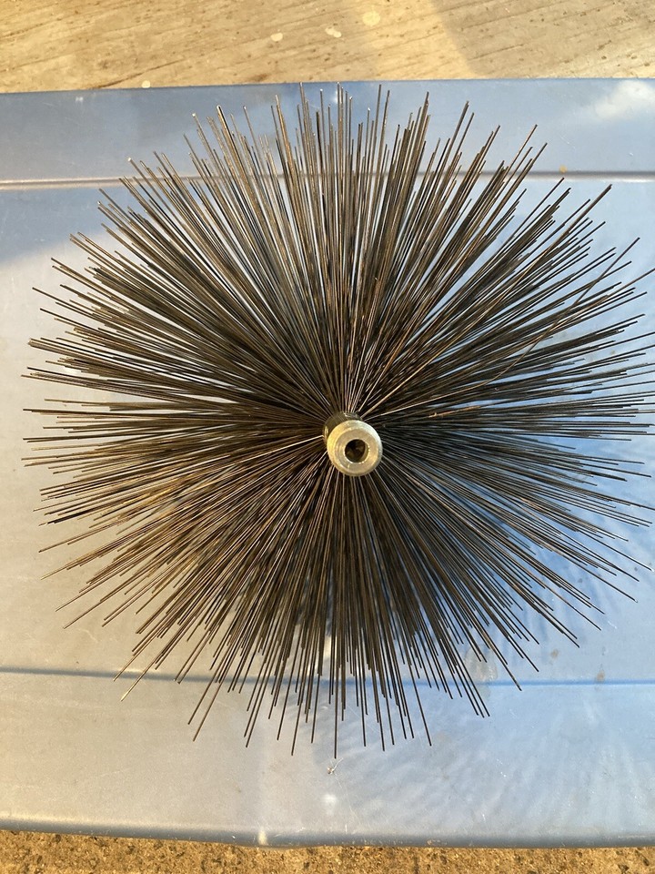Pro Quality 10”Round Chimney Brush, heavy duty wire, 3/8” NPT stem | eBay