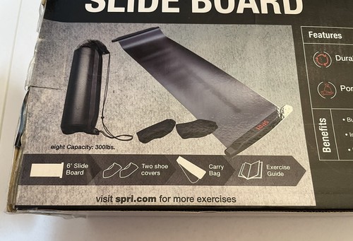 SPRI Slide Board 71" L x 20" W with End Stops Sliding Booties Mesh ...