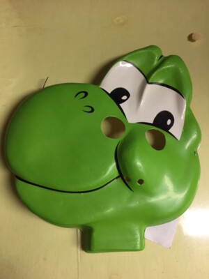 1990 Mario Bros. Yoshi Halloween Character Mask for Kids MINT rare ...