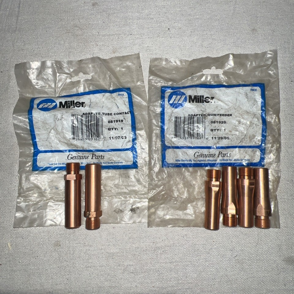 Miller Adapter Tube Contact And Gun/Feeder Pack Of 6 Free Shipping | eBay