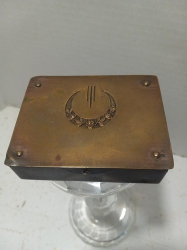 Beautiful Antique Early 1900s? German Brass Trinket Stamp Box Marked ...