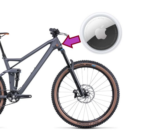 Apple AirTag Bicycle / MTB / Bike mount (inside fork stem) | eBay