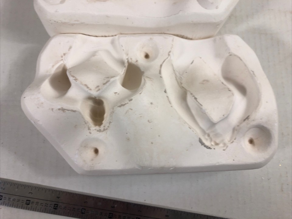 Scioto Ceramic Mold S-1742 Arms Hands Medium Cherub Kneeling Vintage ...