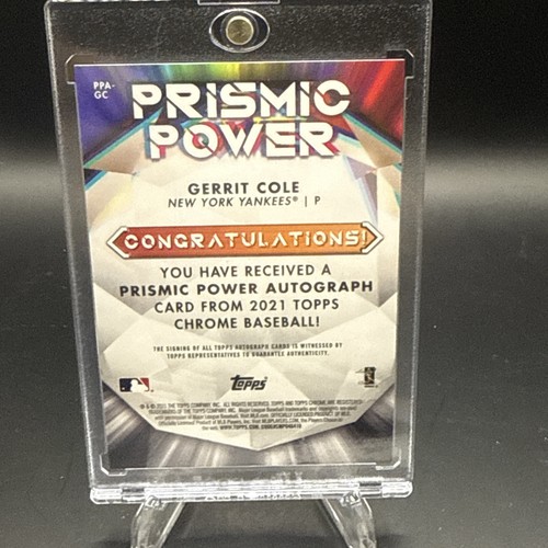 2021 Topps Chrome Prismic Power Autographs #PPAGC Gerrit Cole Auto /99 ...