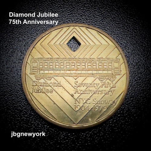 1979 Vintage New York City Subway Token, 75th Anniversary 1904-1979 ...