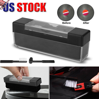 3in1 Vinyl Record Cleaning Brush Set Stylus Velvet Anti-static Cleaner ...