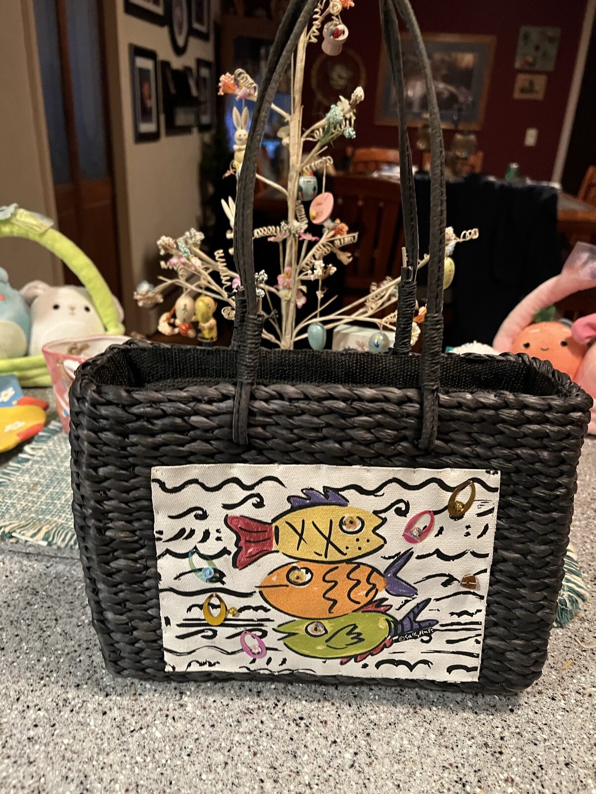 Sun N’ Sand Sea Straw Purse With Sea fish Cute Handbag Sequins ...