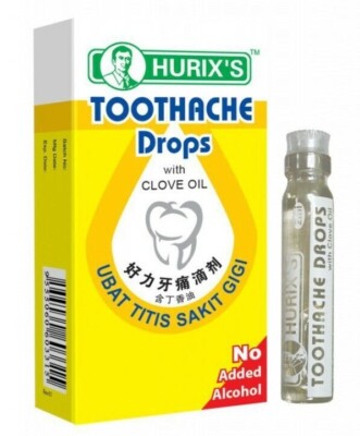 HURIX'S Toothache Drops With Clove Oil Traditional Relief Toothache 2ml ...