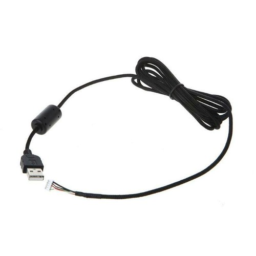 Black Mouse Mice USB Nylon Braided Cable Line Wire For Logitech G500 ...