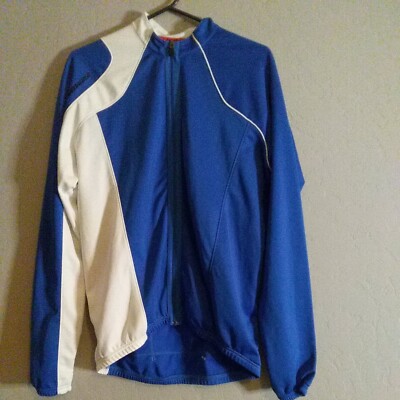 Specialized 74 Cycling Blue and White Full Zip Size Large | eBay