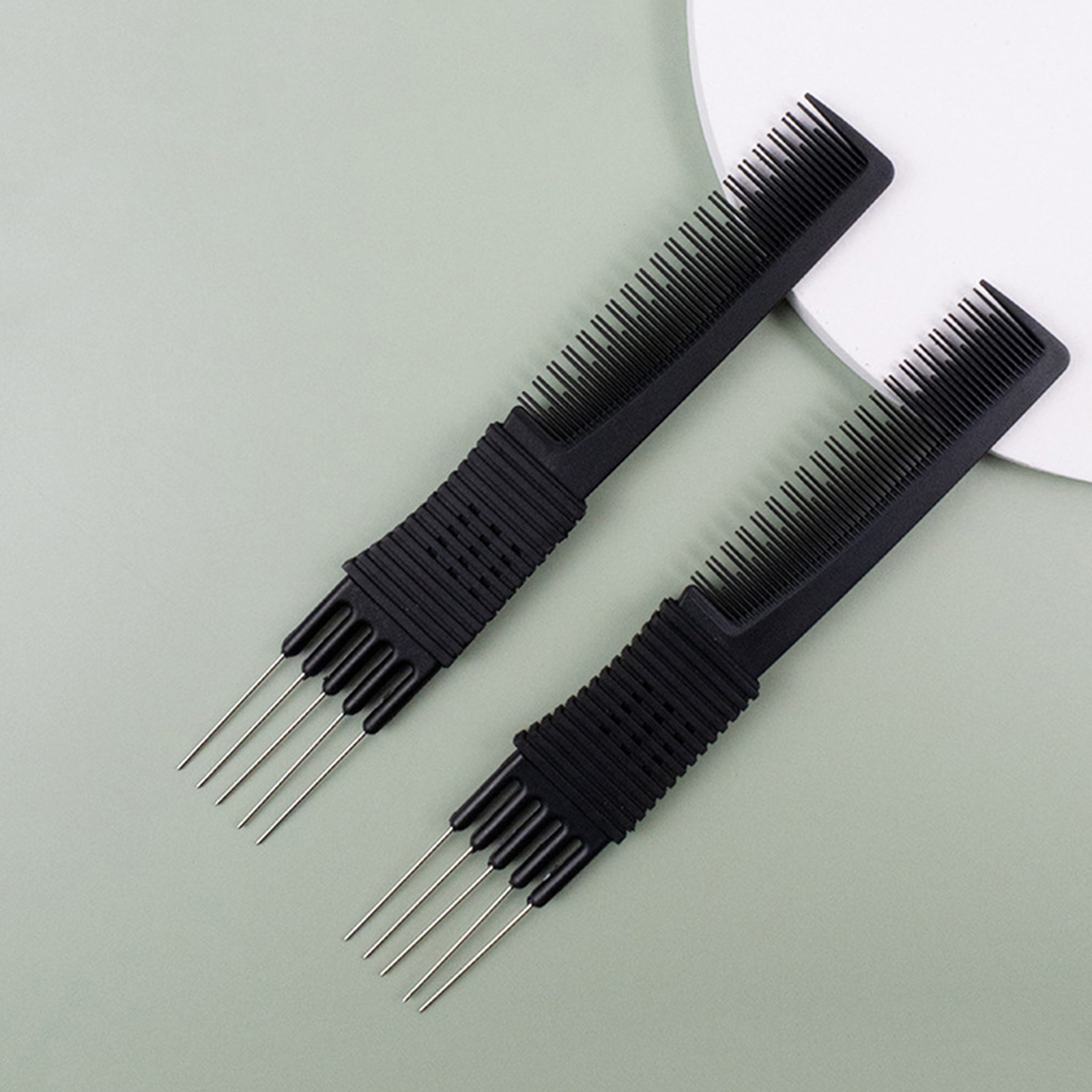Teasing Teaser Comb Brush with Metal Lifts Puffing Hair Dresser Lift ...