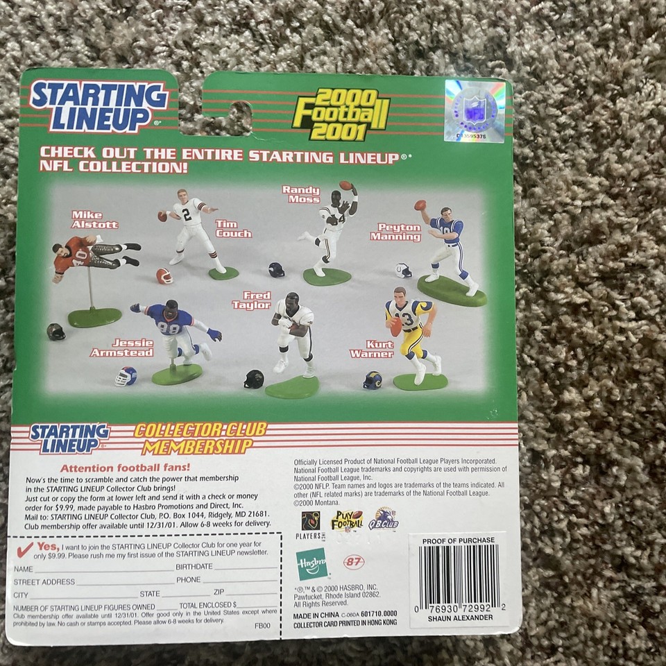 Seattle Seahawks Shaun Alexander 2000 Starting Lineup extended series ...