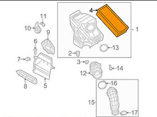 NEW AUDI A4 B8 AIR FILTER 8R0133843K 2.0 PETROL OEM | eBay